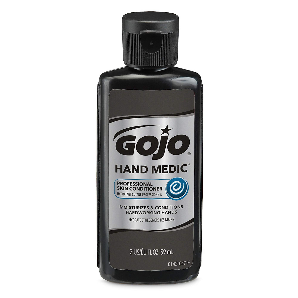 GOJO HAND MEDIC Professional Skin Conditioner, Fragrance Free, 2 fl oz Travel Size Squeeze Bottle (Pack of 12) - 8142-12