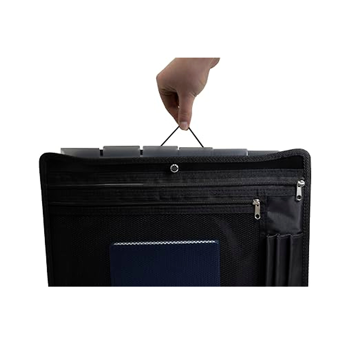 Exacompta - Ref 55834E - Exactive - Conference Folder - 25.5 x 33cm in Size, Suitable for A4 Documents, 13 Customisable Tabs, Writing Pad Supplied - Black