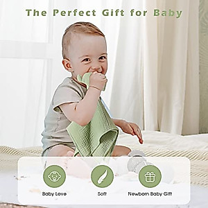 BHSOSO Baby Security Blanket, Elephant Security Blanket Loveys for Babies Girl&Boy Unisex, Baby Gifts Toy, Stuffed Animals for Babies, Elephant Baby Stuff Green 15 x 15 Inch