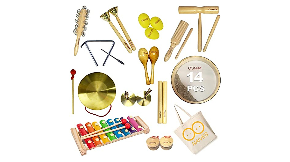 Toddler Musical Percussion Set - 14 Educational Instruments