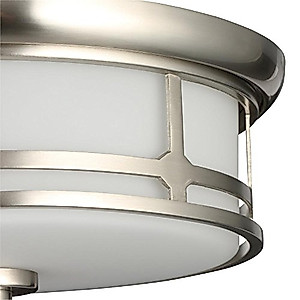 Home Decorators Collection 14 in. Brushed Nickel LED Flushmount