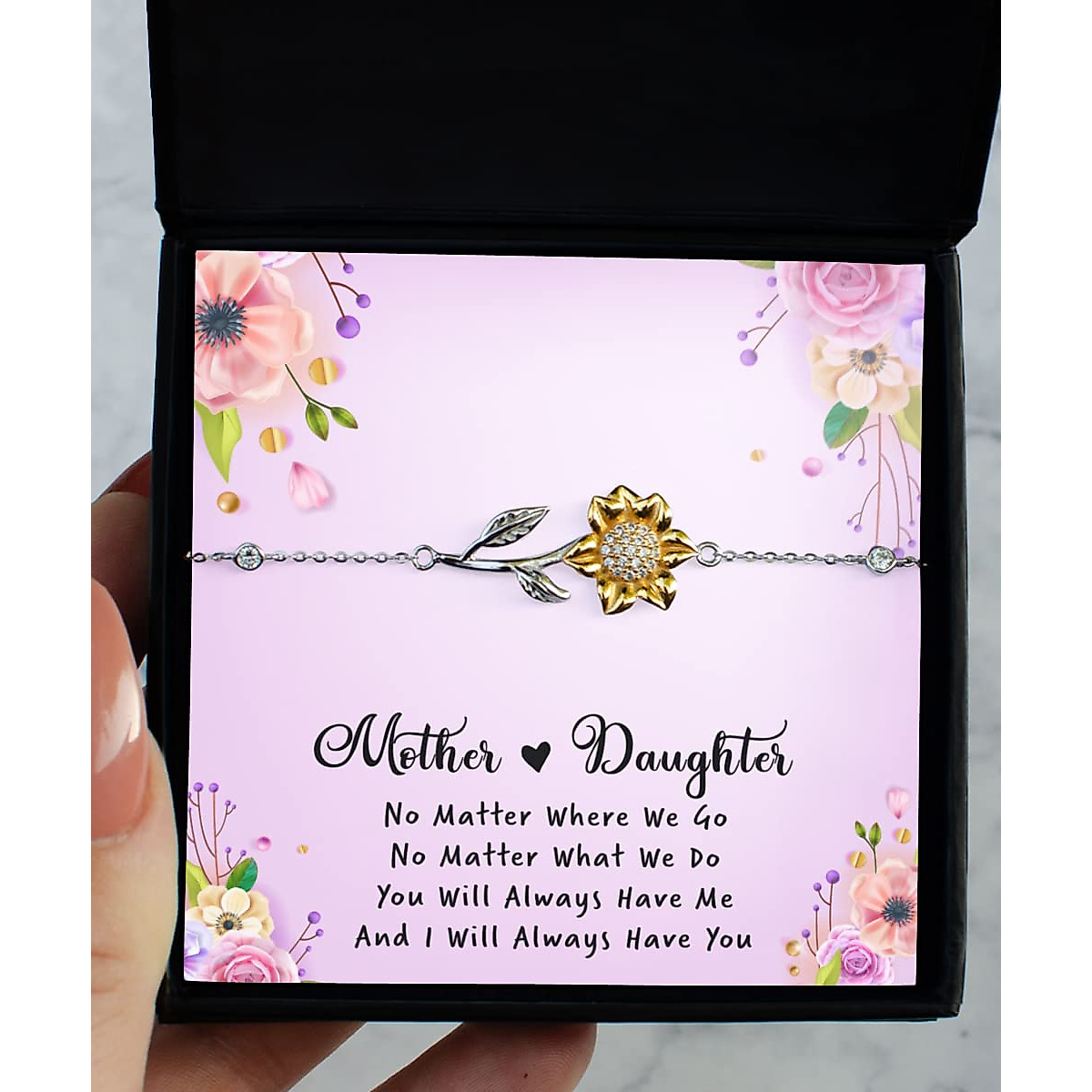 Mother Daughter Bracelet, Inspirational Gifts for Mom from Daughter, Christmas Birthday Mother Daughter Jewelry