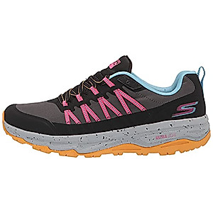 Skechers Women's GO Run Trail Altitude-River Sneaker, Black/Light Blue, 6