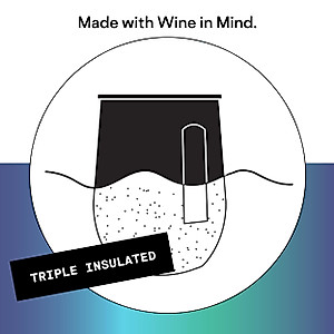 Corkcicle Stemless Insulated Wine Glass Tumbler, Dragonfly, 12 oz – Stainless Steel Stemless Wine Glass Keeps Beverages Cold for 6 Hrs, Hot for 3 Hrs