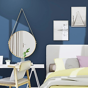 VIOPVERY Blue Wallpaper Peel and Stick 15.7"x393" Solid Blue Wall Paper Pull and Stick Contact Paper for Cabinets Waterproof Self-Adhesive Wall Covering for Bedroom Countertop Desk Decor