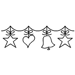 Quilting Creations Christmas Garland Quilt Stencil, 3"