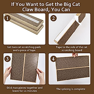 HappyFreeSX Splicing Cat Scratch Pad: Cat Scratchers for Indoor Kitten, Cat Scratching Pad, Cat Scratcher Cardboard, Cat Scratching Pad, Premium Scratch from Cats, Double-Sided Design