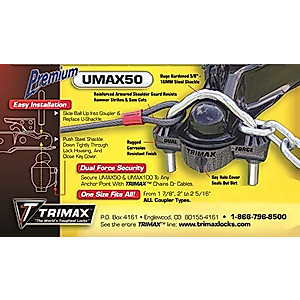 Trimax UMAX50 Premium Die-Cast Dual Purpose Coupler Lock