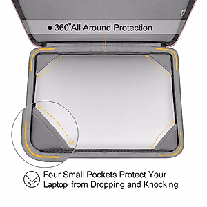 MOSISO Compatible with MacBook Air 13 inch Case (A1369 A1466, Older Version 2010-2017 Release), Plastic Hard Shell Case & Sleeve Bag & Keyboard Cover & Webcam Cover & Screen Protector, Rose Quartz