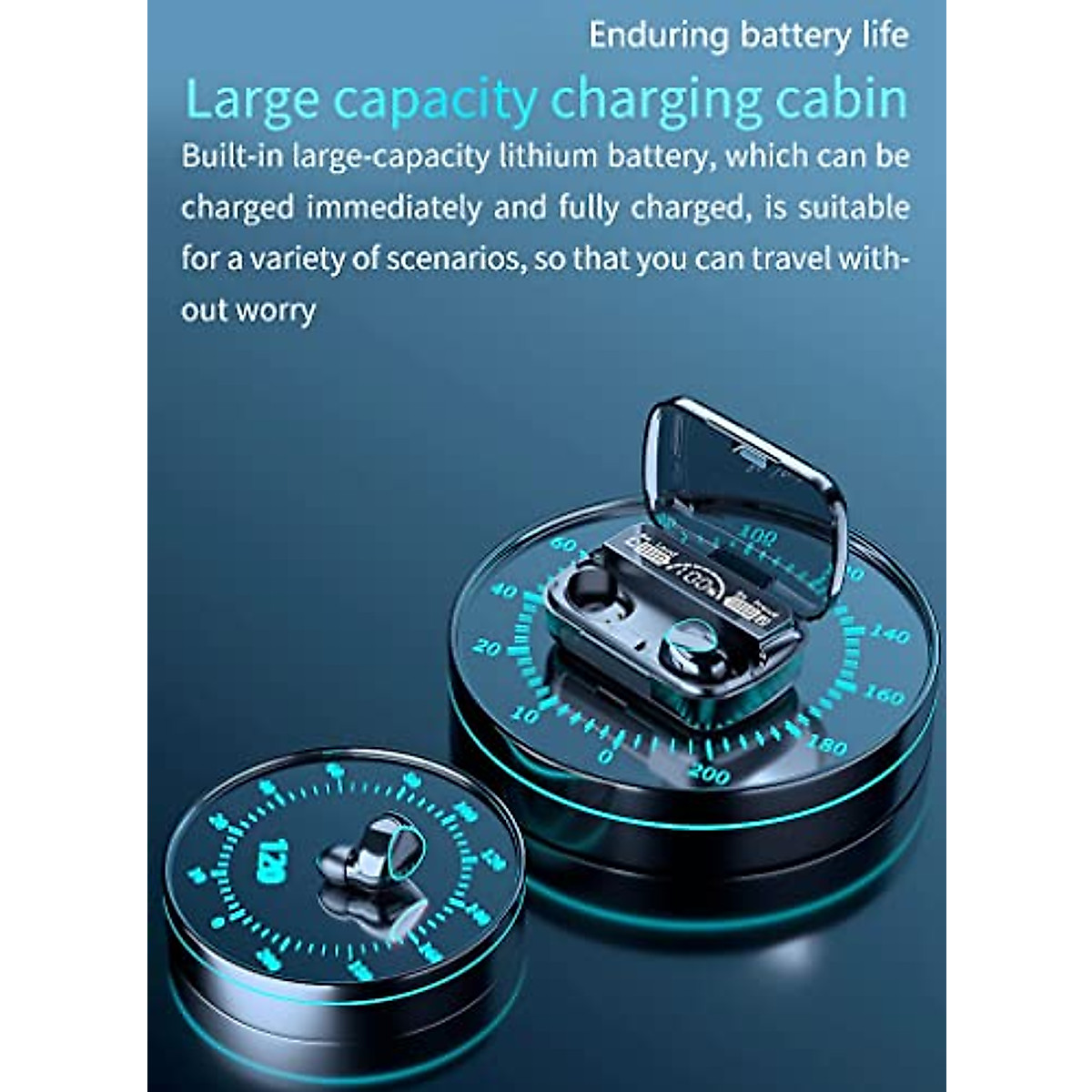 M10 TWS Wireless in-Ear Headphone Earphone Sports Waterproof Touch Headset with LED Display