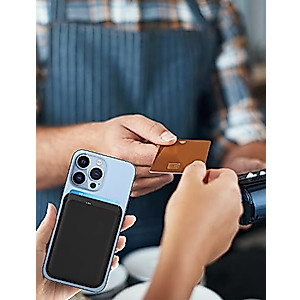 Magnetic Card Wallet Holder with MagSafe for iPhone 15 Pro Max/15 Pro/15 Plus/15,for iPhone 14 Pro Max/14 Plus/14 Pro/14, for iPhone 13 Pro Max/13 Pro/13/13 Mini, for iPhone 12/12 Pro/12 Max,Midnight