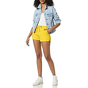 Amazon Essentials Women's Fleece Short, Golden Yellow, Medium
