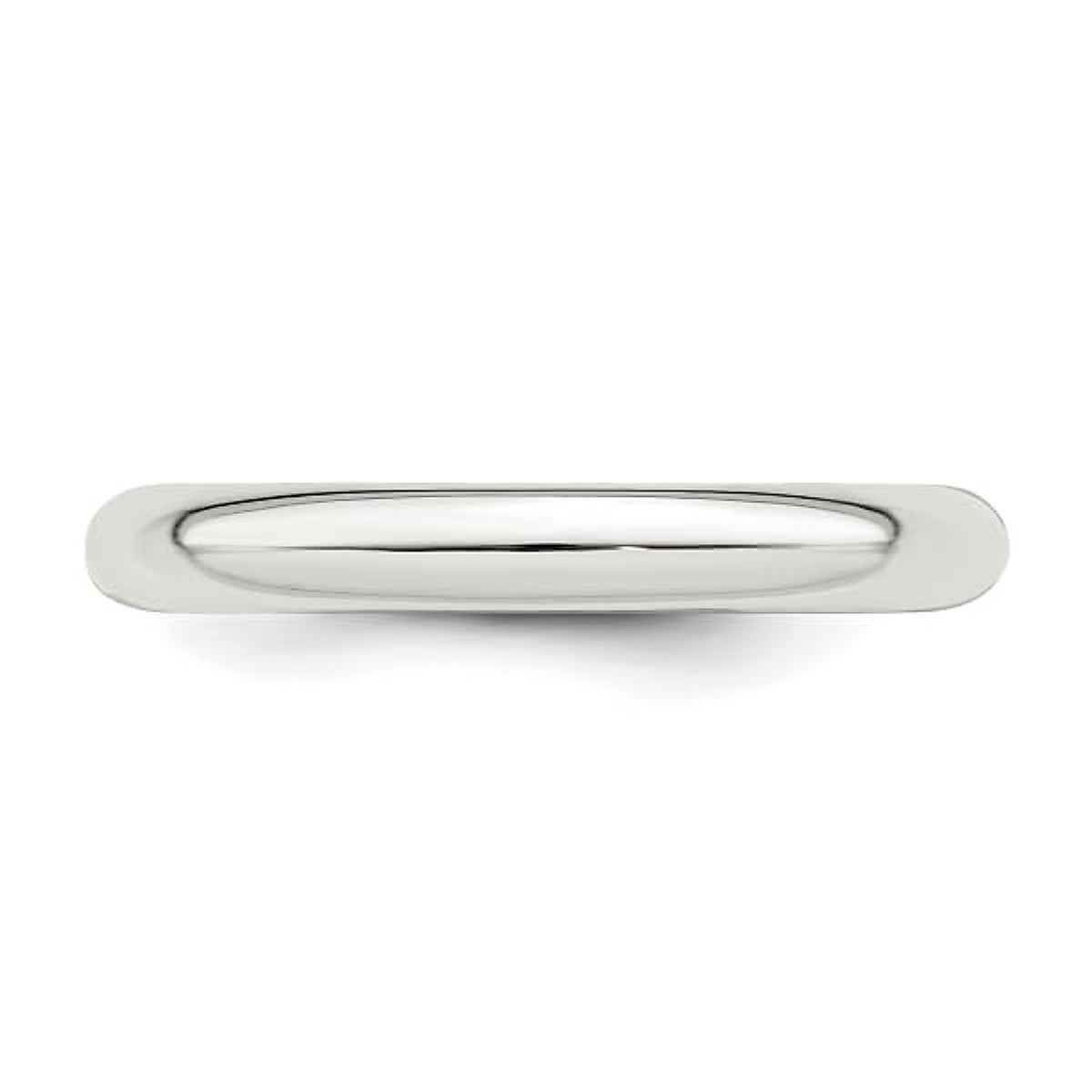 IceCarats 925 Sterling Silver 3mm Comfort Fit Plain Classic Wedding Band Ring Size 6
