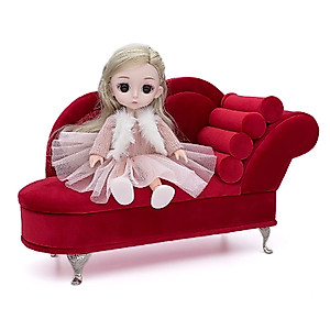 Yikko 1/6 Sofa Cushions for Dollhouse Living Room or Bedroom Decor, 12inch Dolls Accessories, Furniture for Blythe-Doll, Gift for Girls and Women Jewelry Box(A20-YS32)