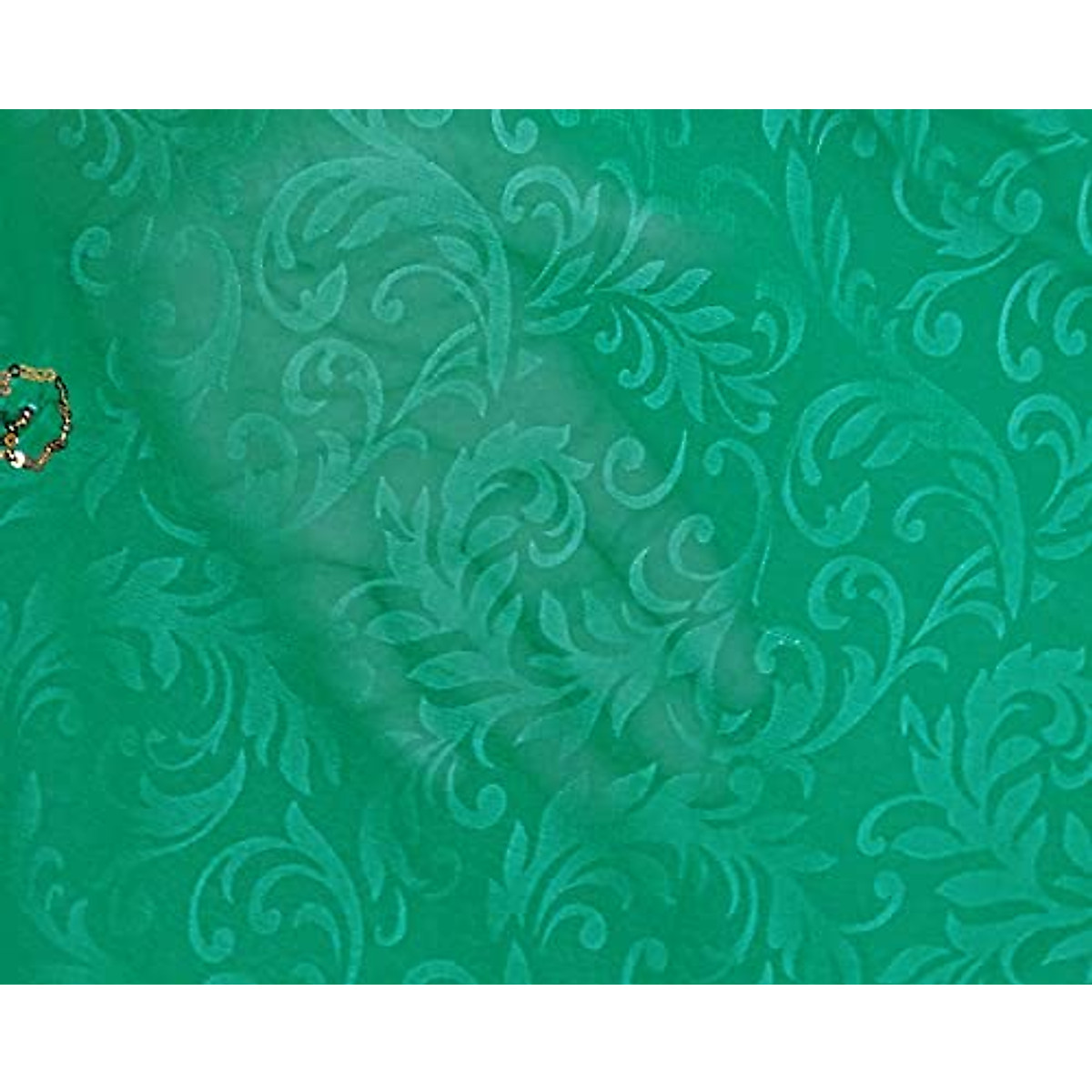 Peegli Indian Vintage Green Cloth Georgette DIY Fabric Traditional Dress Sequins Textile