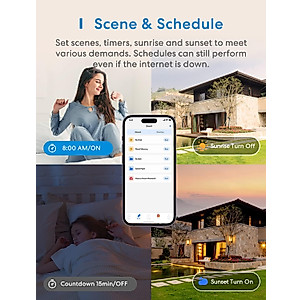 Meross Smart Light Switch Supports Apple HomeKit, Siri, Alexa, Google Assistant & SmartThings, 2.4GHz Wi-Fi Light Switch, Neutral Wire Required, Single Pole, Remote Control Schedule, 2 Pack
