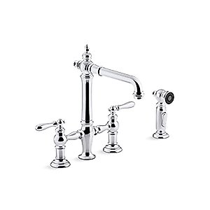 KOHLER 76519-4-CP Artifacts Kitchen Sink Faucet, 8-1/2" x 8" x 13-1/2", Polished Chrome