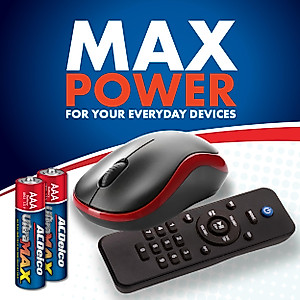 ACDelco UltraMAX 10-Count AAA Batteries, Alkaline Battery with Advanced Technology, 10-Year Shelf Life, Recloseable Packaging