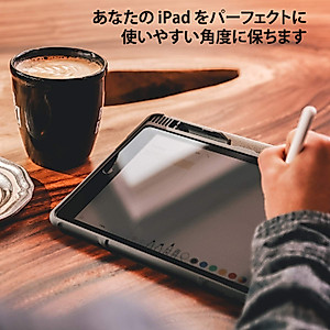 STM Dux Plus Duo Ultra-Protective Case for Apple iPad 9th/8th/7th Gen - Polycarbonate & Rubber Bracket, Clear Back, Water-Resistant, Magnetic Closure, Auto Wake/Sleep, Apple Pencil Holder - Black