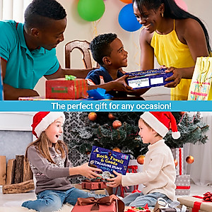 DANCING BEAR Rock, Mineral & Geodes Treasure Hunt Activity Kit (250 Pc Set) Real Shark Teeth Fossils, ID Sheet & Rock Book, STEM