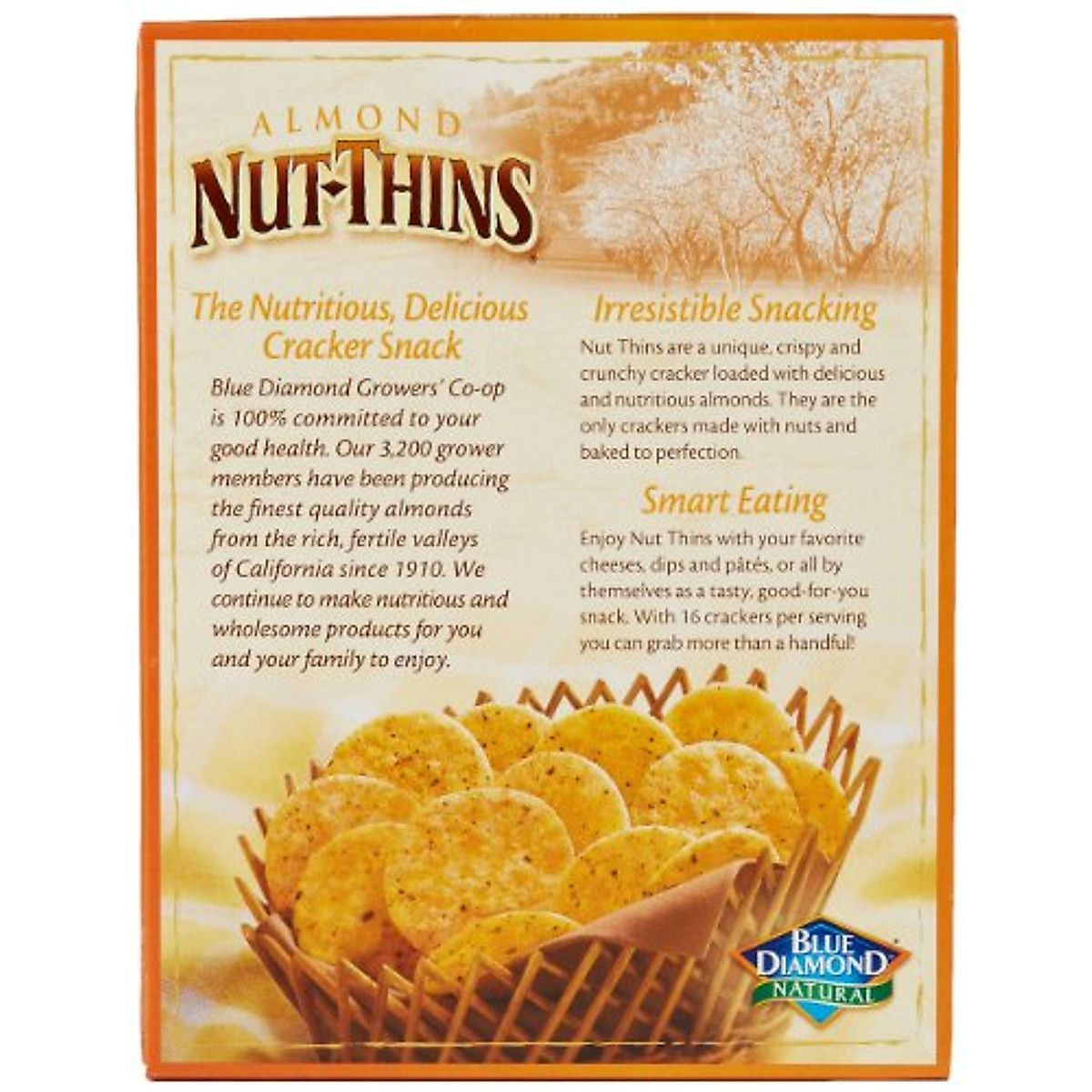 Blue Diamond Almond Nut Thins, Cheddar Cheese, 4.25 Oz