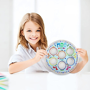 Rite Lite Decorate Your Seder Plate Set of 4 - Passover Gifts for Kids, Kids, Passover DIY, DIY Seder Plate Kit for Passover! Pesach Crafts and Games for Kids
