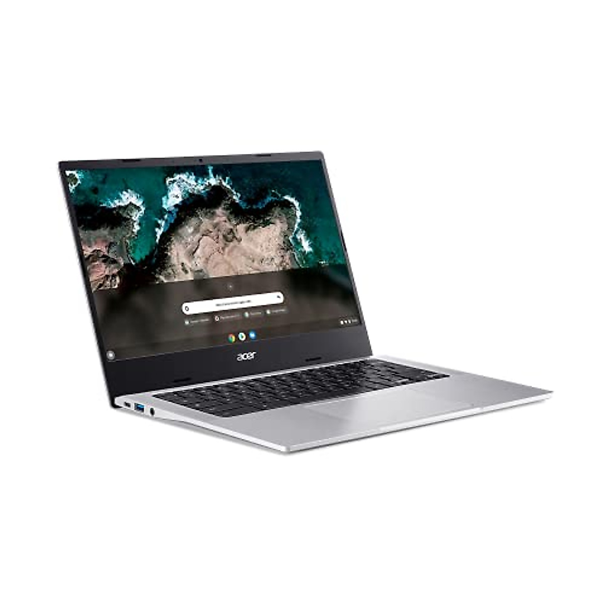 Acer Chromebook 514 Laptop | 14" FHD Display | MediaTek Kompanio 828 Octa-Core Processor | 8GB RAM | 64GB eMMC | Wi-Fi 6 | Backlit KB | Chrome OS | Up to 15 Hours Battery Life | CB514-2H-K7GF,Silver