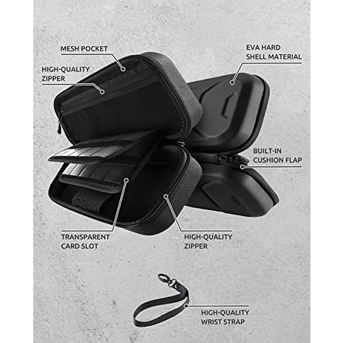 Mumba Carrying Case for Nintendo Switch OLED & Nintendo Switch, [Plus Version] Portable Protective Travel Carry handbag Pouch for Blade/Battle Case [Large Capacity] (Black)