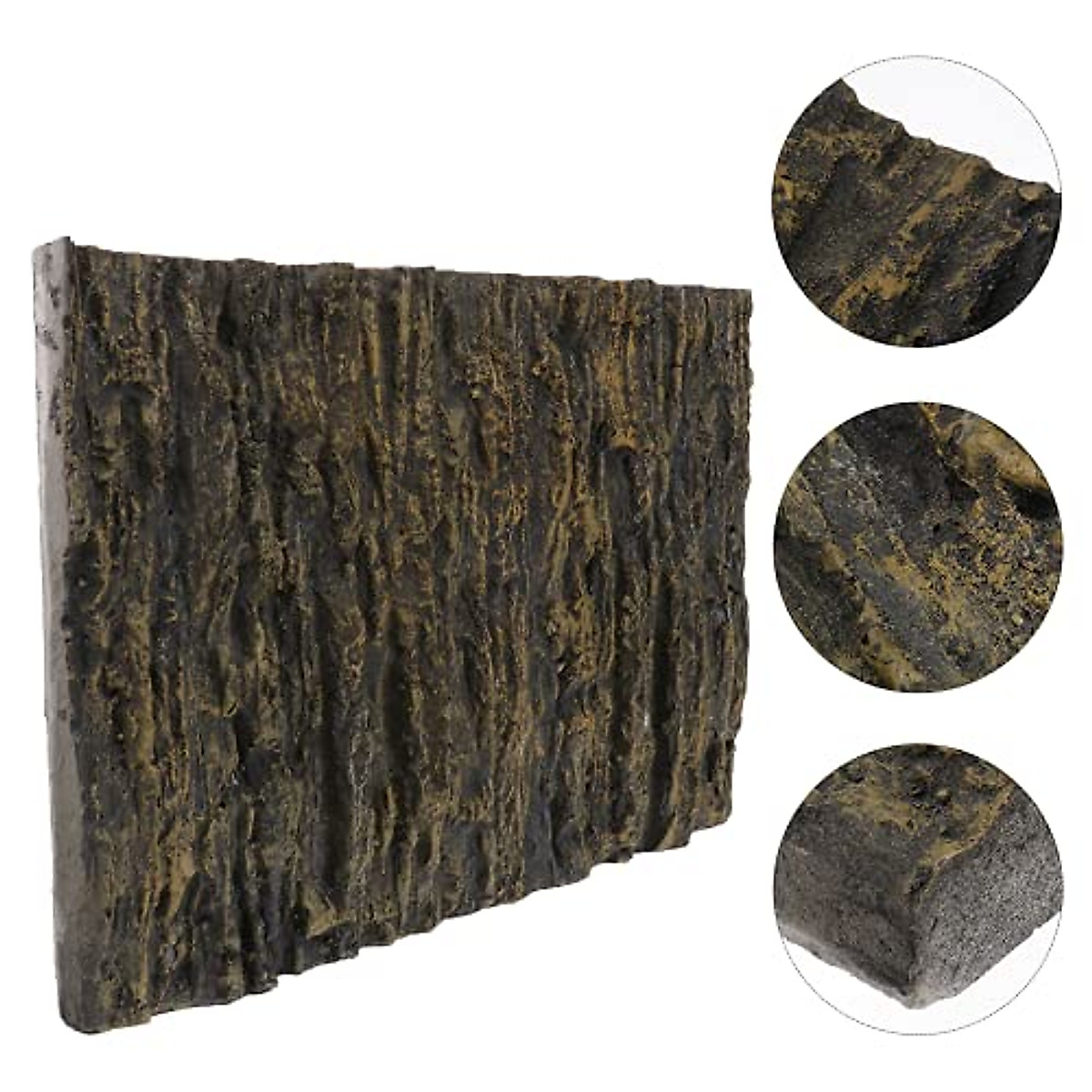 YARDWE Reptile Tank Background Aquarium Background Board Artificial 3D Bark Poster Foam Fish Tank Board Reptile Box Background Decoration for Vivarium Zoo Home Cork Tank Background