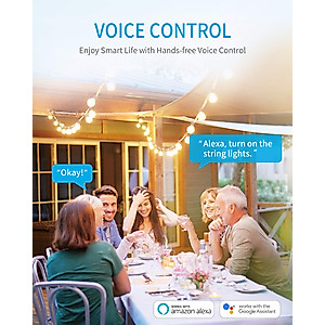 Syantek Outdoor WiFi Outlet, Smart Outdoor Plug with 3 Ground Outlets, Compatible with Amazon Alexa, Google Assistant, Remote Control, Timer, Waterproof, FCC Certified for Outdoor and Chritmas Lights