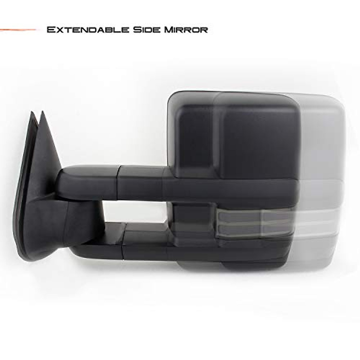 AKKON - For 03-06 Silverado Sierra Pair of Powered + Heated Glass + Sequential Turn Signal Side Black Towing Mirrors