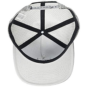 RVCA Men's Adjustable Snapback Mesh Trucker Hat, Grey, ONE Size