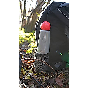 Stainless Steel Water Bottle | 750ml Insulated Water Bottle BPA Free | Cool and Modern Leak Proof Skittle Bottle Flask | Cold for 24+ Hours, Hot for 12 | Light Grey & Coral by Lund London