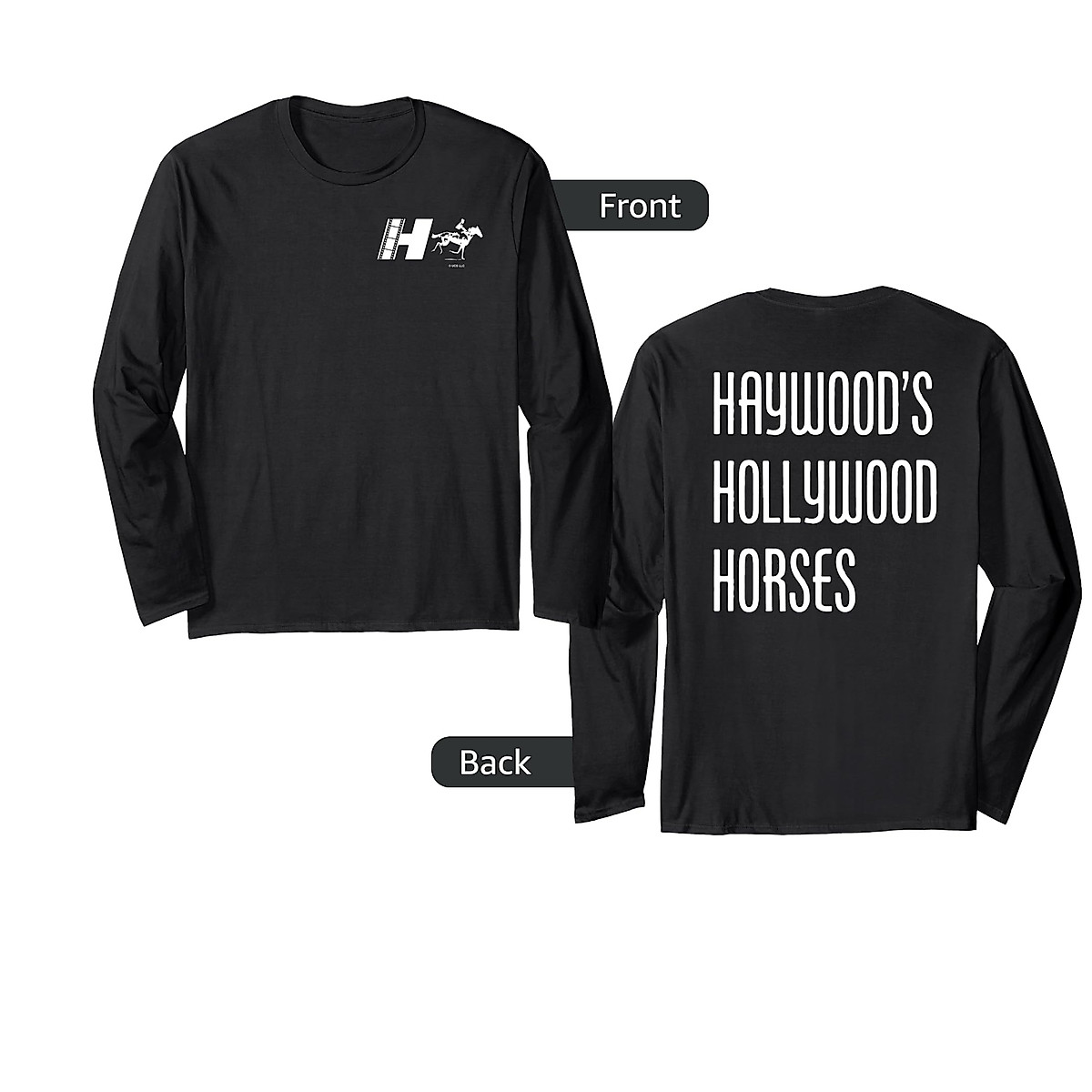 Nope Movie Haywood's Hollywood Horses Front and Back V2 Long Sleeve T-Shirt