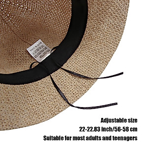 YOFARCHOY Lightweight Packable Sun Hat for Women Foldable Sunhats Woven Bucket Hats Packable Beach Hat Floppy Knitted Woven Hat Khaki