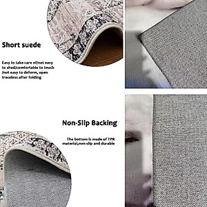 Blue Gold White Marble Area Rugs, Machine Washable Entrance Carpet, Living Room Carpet Fuzzy Plush Soft with Non-Slip Backing Apply to Office Family and Pet Farmhouse,5×8ft/150 * 240cm