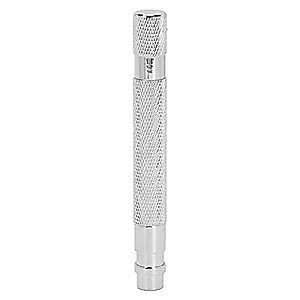 Shaver Replacement Handle, Safety Razors Handle Easy To Grasp Easy To Replace Reusable Durable for Travelling for Home(Silver)