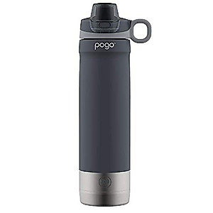 Pogo 20oz Vacuum Insulated Stainless Steel Water Bottle with Chug Lid (Grey)