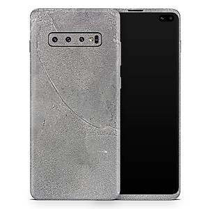 DesignSkinz Gray Cracked Concrete Protective Vinyl Decal Wrap Skin Cover Compatible with The Samsung Galaxy S20 (Screen Trim & Back Glass Skin)
