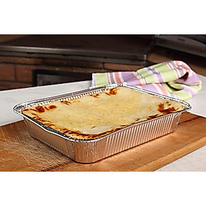 Aluminum Pans Full Size, Large Disposable Roasting & Baking Pan, 21"x13" Deep Foil Pans (20 Pack) Extra Heavy Duty Chafing Trays for Hotels, Restaurants, Caterers, Steam Table, Buffets & Bakeware