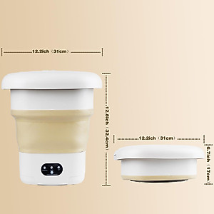 Small Portable Washing Machine, Mini Washer, 9L Upgraded Large Capacity Foldable Washer, Deep Cleaning of Underwear, Baby Clothes And Other Small Clothes.Suitable for Apartments, Dormitories, Hotel