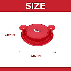 Chicken Shredder Shred Machine, Alternative to Bear Claws Meat Shredder, Meat Shredding Tool with Handles and Non-Skid Base Suitable for Pulled Pork, Beef and Chicken (Red) 25 cm