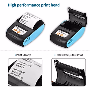 GZGYNADAST 58mm Bluetooth Receipt Thermal Printer, Bill Wireless Portable iOS Android Mini Pocket pos Printer,2 inch Ticket Bill Invoice Printing Machine for Small Business(Orange Color)