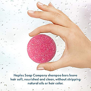 Naples Soap Company Solid Shampoo Bar for All Hair Types – Eco-Friendly, Free of Parabens, Alcohol, Pthalates – Handmade, pH Balanced, Hydrating Haircare, Lasts 50-75 Uses – Sunkissed, 1.75 oz