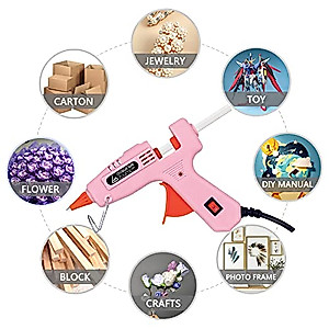 Liumai , Mini Hot Glue Gun Kit with 20 Glue Sticks for Crafts School DIY Arts Home Quick Repairs