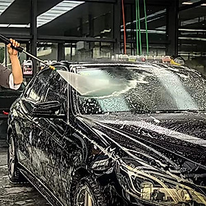 Raincovo Pressure Washer Nozzles Tips Set, 5 Degrees Nozzles with 2 Second Story Nozzles, 1/4 Inch Quick Connect, 7 Pack, Orifice 3.0