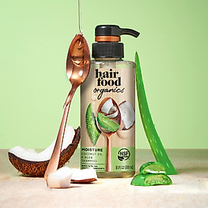 Hair Food Organics Sulfate Free Shampoo and Conditioner Set with Coconut Oil and Aloe, 10.1 Fl Oz Each