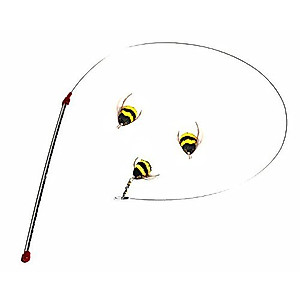 Go Cat Da Bee Teaser Wand and Two Extra Bee Attachments from The Maker of Da Bird and Cat Catcher - Value Pack