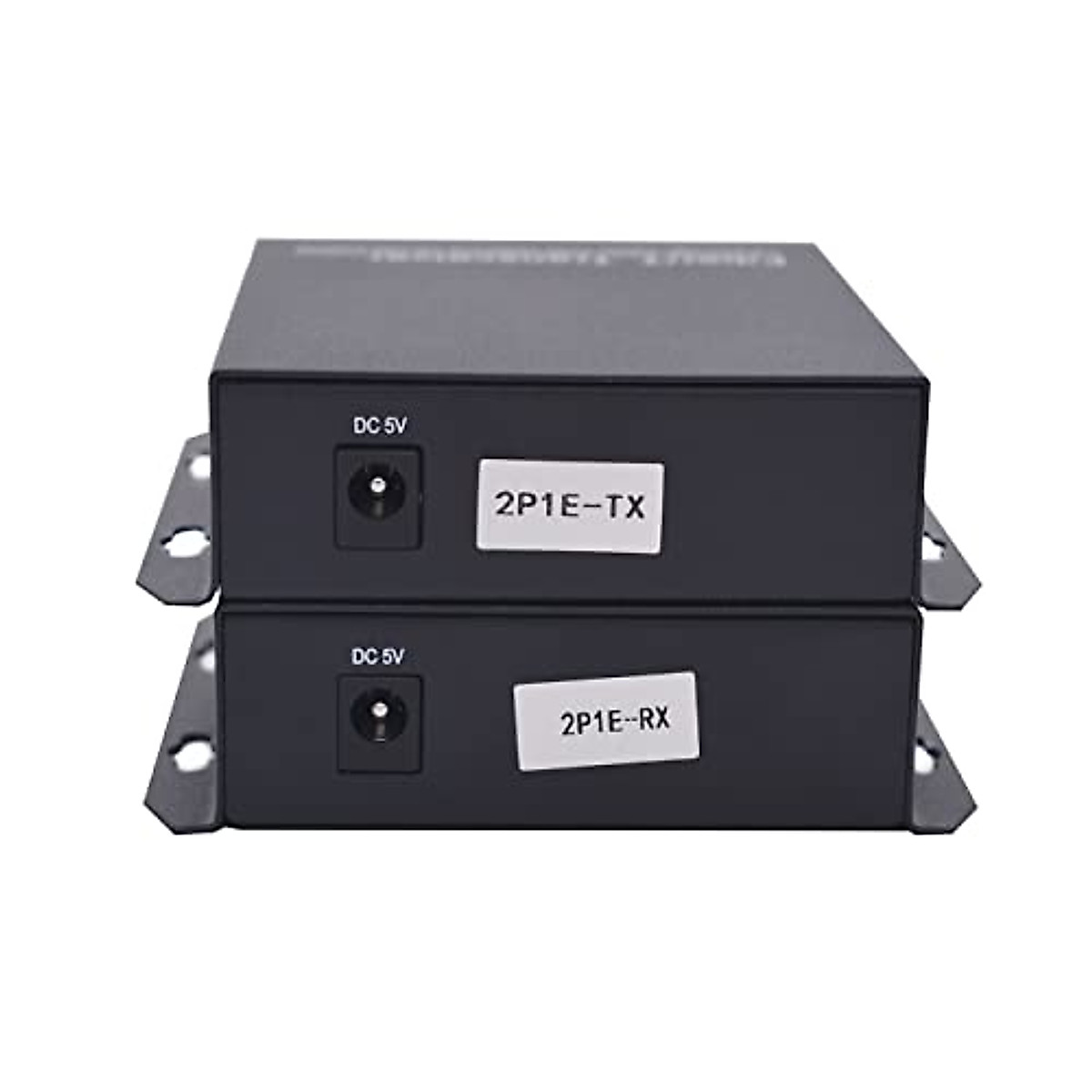 Primeda-tronic 2 Port Telephone and 100Mbps Ethernet Over Fiber Converters 1 Set - 2 Phone Lines POTS Over Fiber Optic,SC Single Mode 20Km and Multimode 500m, Support Called id, Ring and Fax