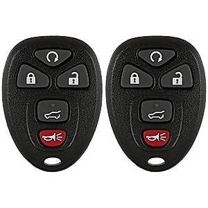 Discount Keyless Replacement Key Fob Car Remote and Uncut Transponder Key Compatible with 15913415, 25839476, ID 46 (2 Pack)